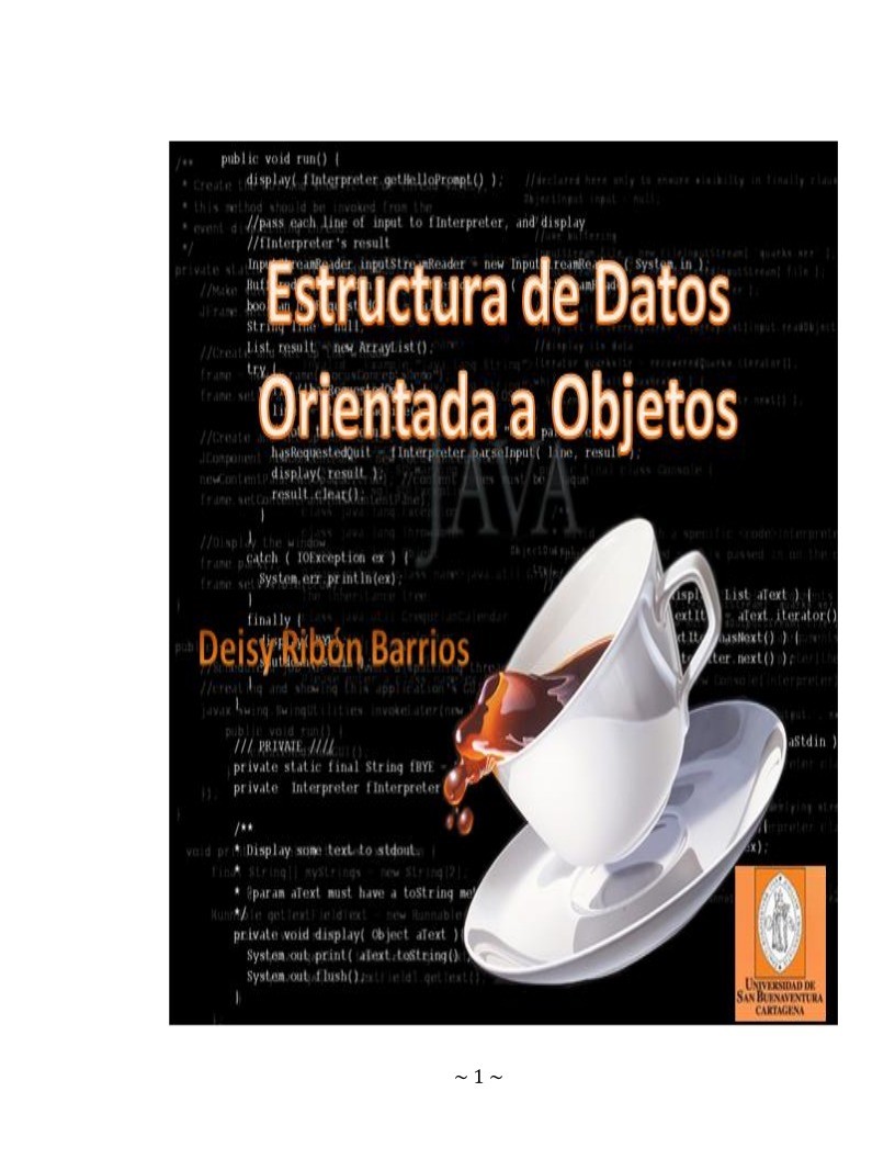 Pdf De Programación Estructura De Datos Orientada A Objetos
